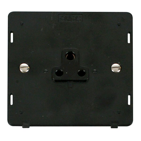 Click Definity Metal White 2a 1 Gang Round Pin Socket Outlet With Black Insert Ukes