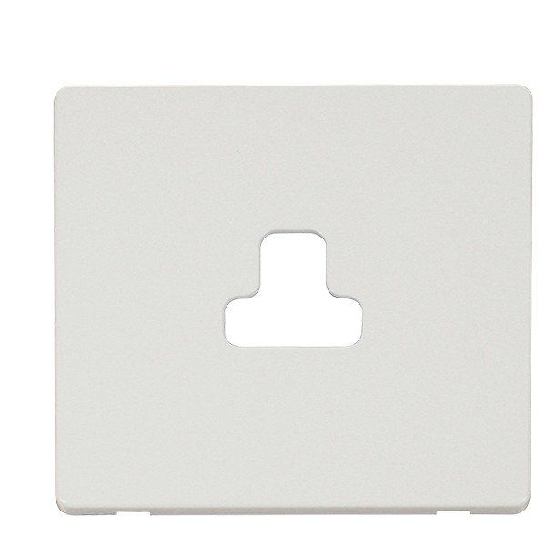 Click Definity Metal White 2A 1 Gang Round Pin Socket Outlet with White ...