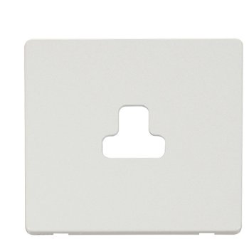 Click Definity Metal White 2A 1 Gang Round Pin Socket Outlet with White ...