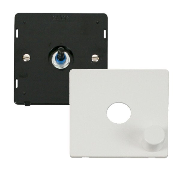 Click Definity Metal White 1 Gang 100W 2 Way LED Dimmer Switch with ...