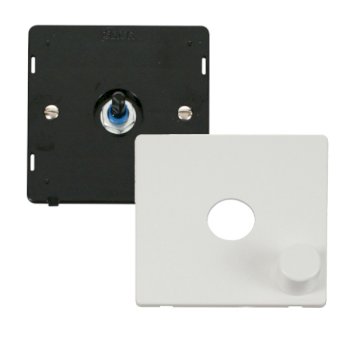 Click Definity Metal White 1 Gang 100W 2 Way LED Dimmer Switch with ...