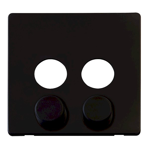 Click Definity Metal Black 2 Gang 100W 2 Way LED Dimmer Switch with ...