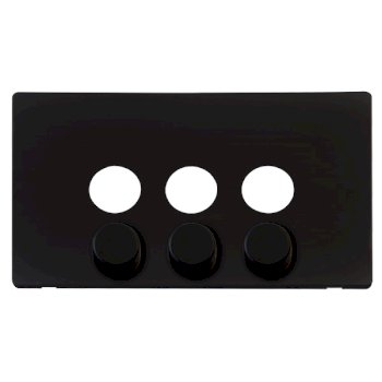 Click Definity Metal Black 3 Gang 100W 2 Way LED Dimmer Switch with ...