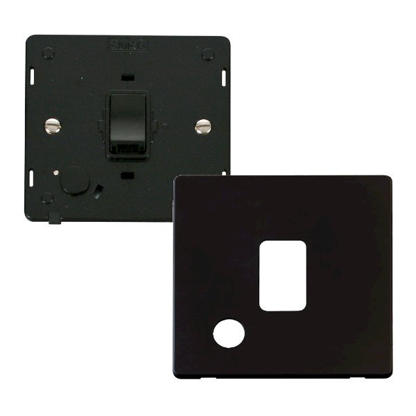 Click Definity Metal Black 20A Double Pole Switch and Flex Outlet with ...