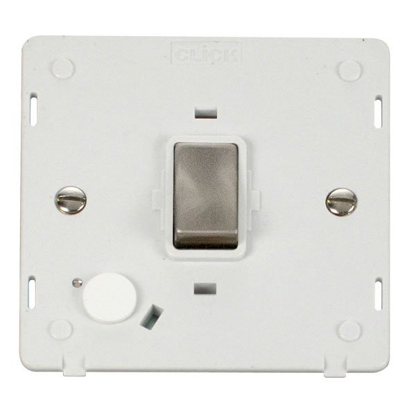 Click Definity Metal White 20A Double Pole Switch and Flex Outlet with ...