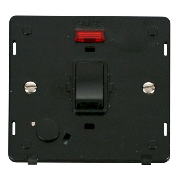Click Definity Metal Black 20A Double Pole Switch and Flex Outlet with ...