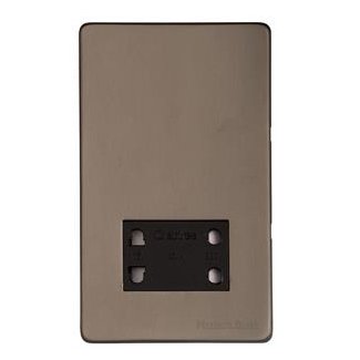 Heritage Brass Vintage Matt Bronze 110/240V Dual Voltage Shaver Socket ...