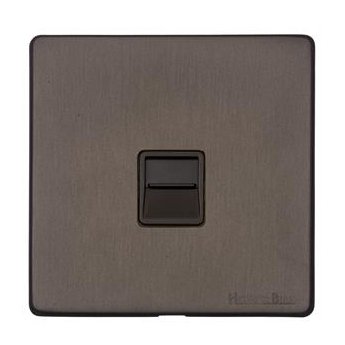 Heritage Brass Vintage Matt Bronze 1 Gang Master Telephone Socket with ...