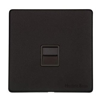 Heritage Brass Vintage Matt Black 1 Gang Master Telephone Socket with ...