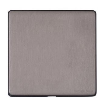 Heritage Brass Vintage Satin Black Nickel Single Blank Plate | UKES