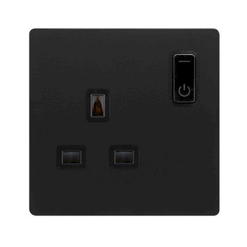 Click Smart+ 1 Gang 13A Smart Switched Socket (SFBK30035BK) | UKES