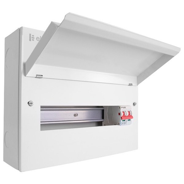 Elucian 12 Way Consumer Unit - 100A Mains Switch (CUEB14MS12) | UKES