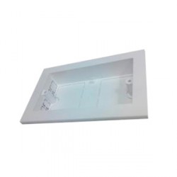 Univolt 2 Gang Square Edge Surface Box, White PVC Trunking Surface ...