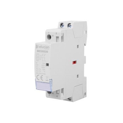 Elucian 2 Pole 20A Contactor-2xNormally Open Contacts (MC20220)| UKES