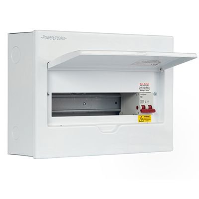 PowerBreaker 10 Way Consumer Unit - 100A Main Switch (PBPM12) | UKES