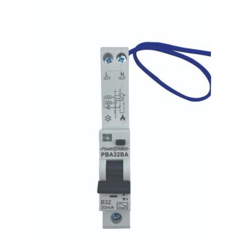 PowerBreaker 16A 30mA B Curve Type A 6kA SP AFDD RCBO (PBA16BA) | UKES