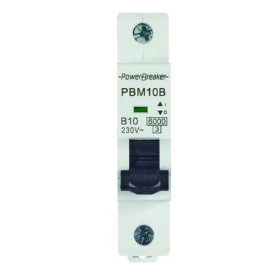 PowerBreaker 10A Type B 6kA Single Pole MCB (PBM10B) | UKES