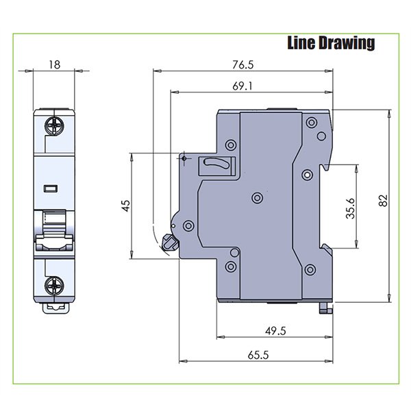 PowerBreaker 50A Type B 6kA Single Pole MCB | UKES