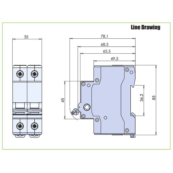 PowerBreaker Double Pole 100A Main Switch | UKES