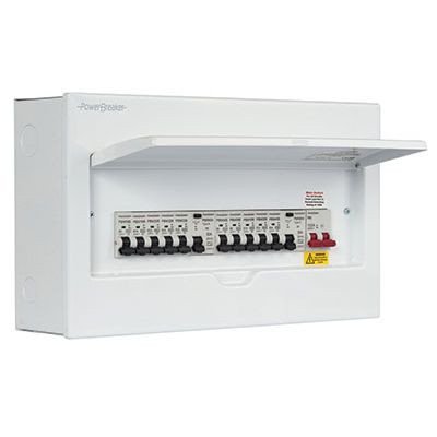 PowerBreaker Consumer Unit/SPD/100A Switch/8xMCB/2xRCD (PBPDP16) | UKES