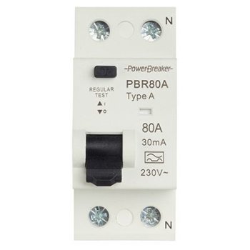 PowerBreaker DP RCD 80A 30mA 6kA Type A (PBR80A) | UKES