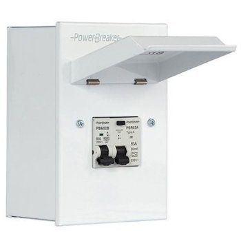 PowerBreaker Shower Consumer Unit - 63A RCD, 50A MCB (PBSU) | UKES