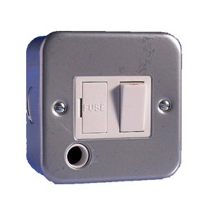 CED Metal Clad Switched Fused Spur with Flex Outlet, 13amp Fused Spur ...