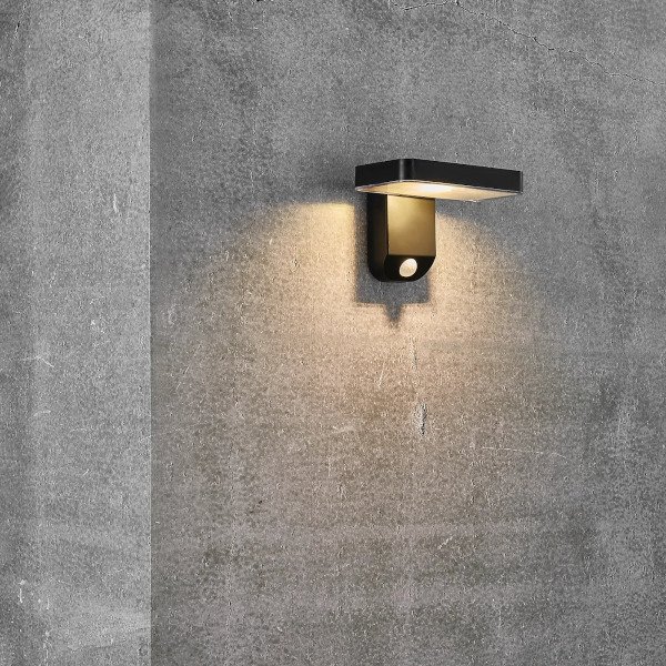 Nordlux Rica Square Outdoor LED Wall Light, Sensor (2118161003) | UKES