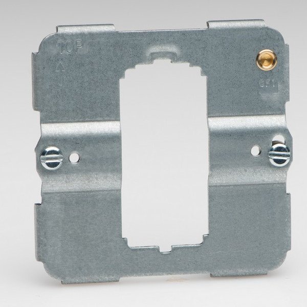 Varilight Classic Brushed Brass 1 Gang Single Plate Powergrid Faceplate ...