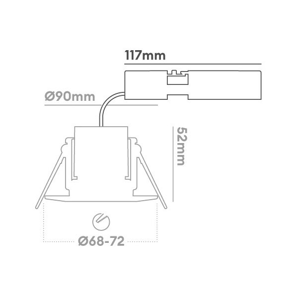 Collingwood Lighting H2 Lite CSP Wattage and Colour Switchable TRIAC ...