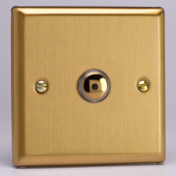 Varilight Classic V-Pro IR Brushed Brass 1 Gang 1 Way 0-100W Remote ...