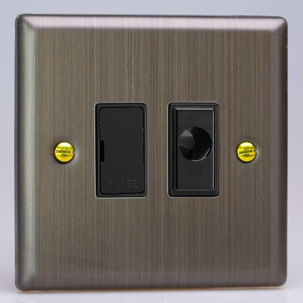 Varilight Urban Antique Brass 13A Unswitched Fused Spur with Flex ...