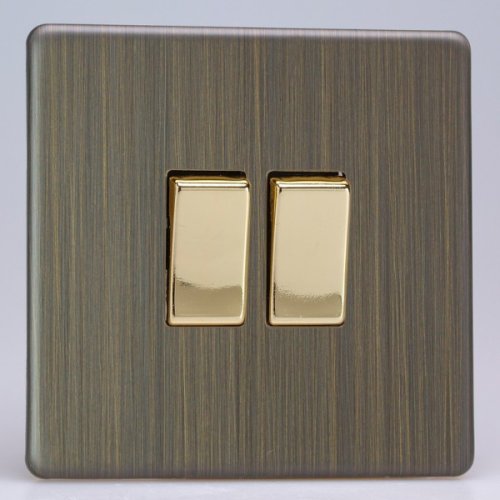 Varilight 2 Gang 10A,Intermediate Switch+2 Way Switch(XDY77S.AB)| UKES