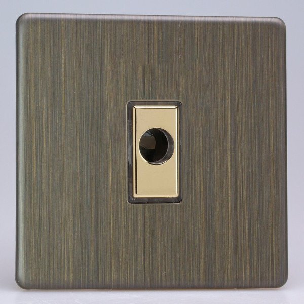 Varilight Urban Screwless Antique Brass 16A Flex Outlet | UKES