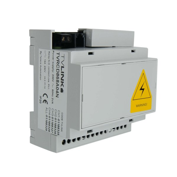Wise Controls 4 Channel 4x1000W DIN Rail Switch Master | UKES