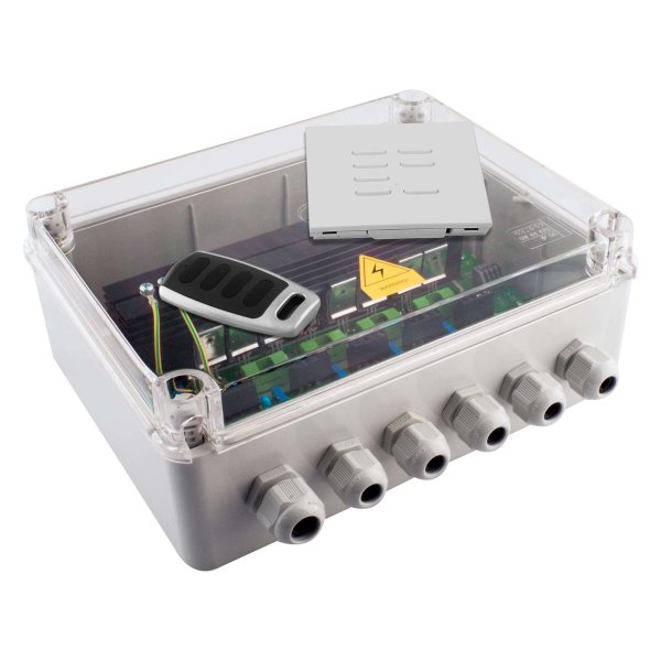 Wise Controls 240V 4x500W Scene Box Kit with Keypad, Key Fob, and Clear ...