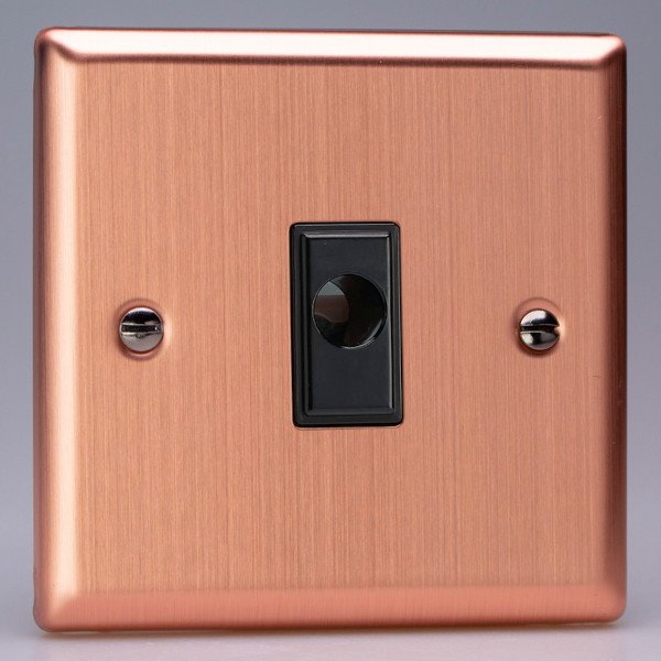 Varilight Urban Brushed Copper 16A Flex Outlet with Black Insert | UKES