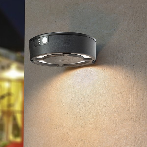 Fumagalli Fortunato Solar Black LED Wall Light (FO1.000.A0.S1K) | UKES