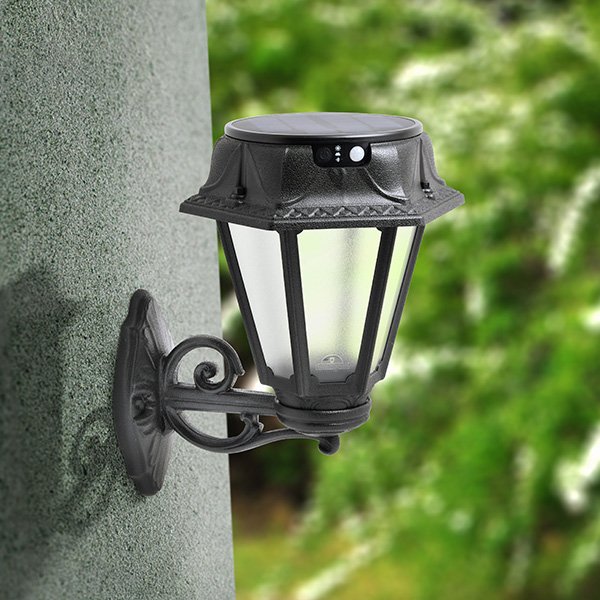 Fumagalli Rosetta Bisso Solar Settable CCT Black LED Lantern | UKES