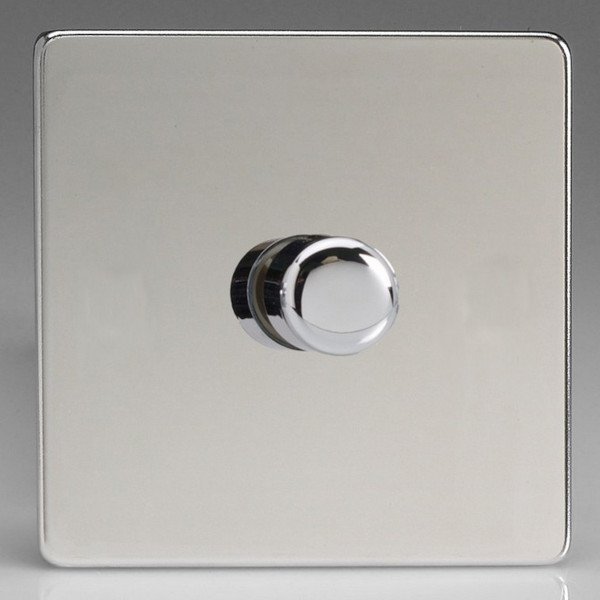 Varilight Screwless V-Pro Smart Polished Chrome 1 Gang 100W LED Non ...