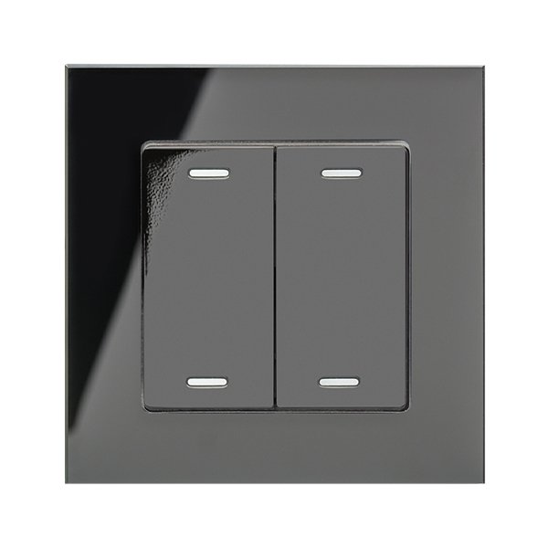 Retrotouch Crystal EnOcean Smart Switch, Black Glass (02623) | UKES