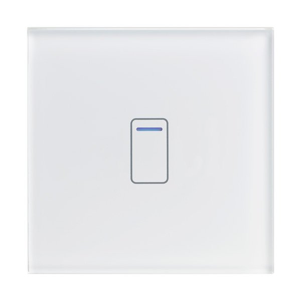 Retrotouch Crystal 1 Gang Touch Dimmer Switch with White Glass | UKES