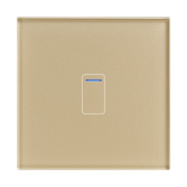 Retrotouch Crystal 1 Gang Touch Dimmer Switch with Brass Glass | UKES