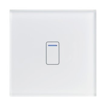 Retrotouch Crystal 1 Gang 1 Way Touch Light Switch with White Glass | UKES