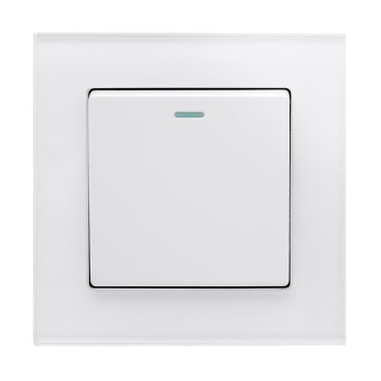 Retrotouch Crystal 1 Gang Retractive/Pulse Light Switch with White ...