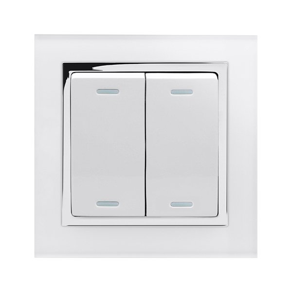 Retrotouch Crystal EnOcean Smart Light Switch, White (02640) | UKES