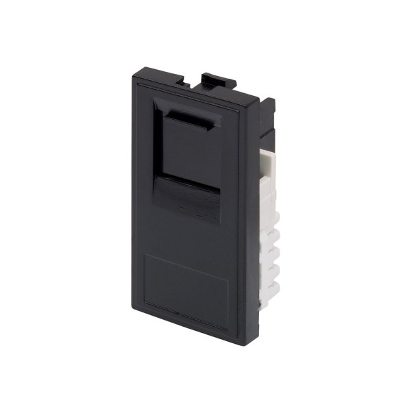 Retrotouch Black RJ11 Socket Module - 25x50mm | UKES