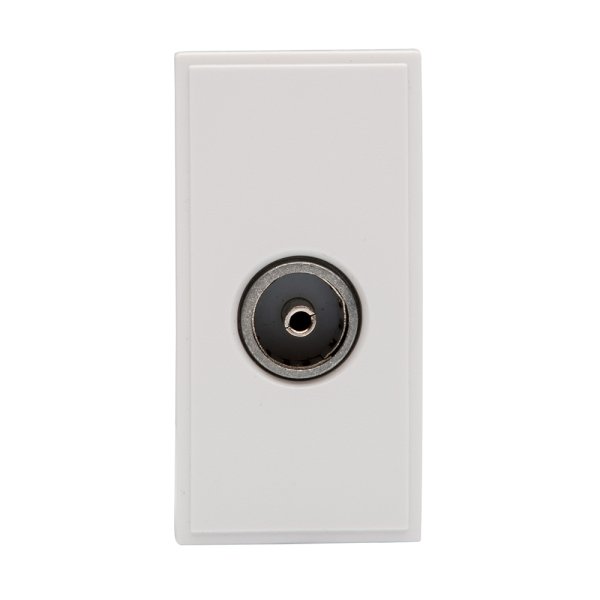 Retrotouch White TV Female Socket Module - 25x50mm (09002) | UKES