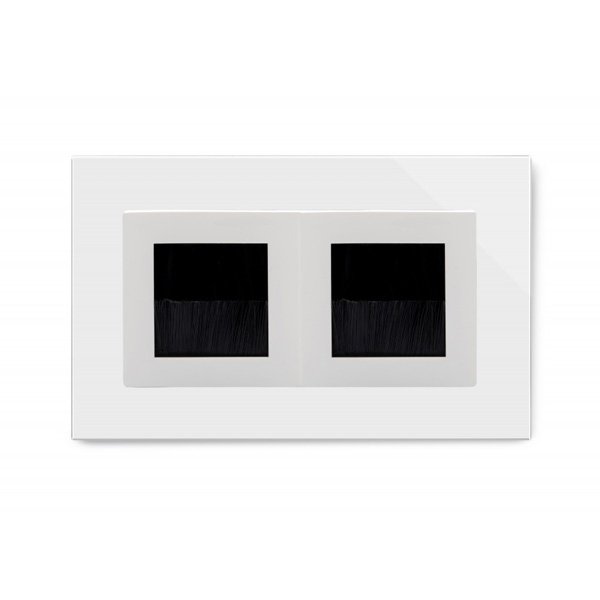 Retrotouch Crystal Plain Glass Double Brush Socket (04112) | UKES