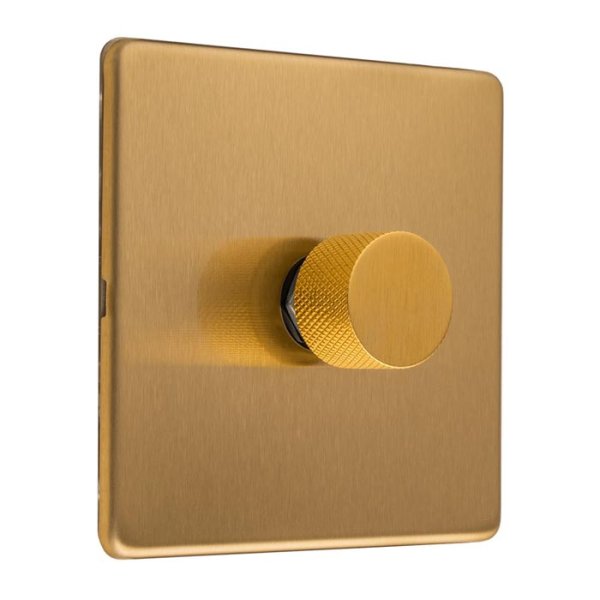 Eurolite Satin Brass Knurled Dimmer Knob | UKES